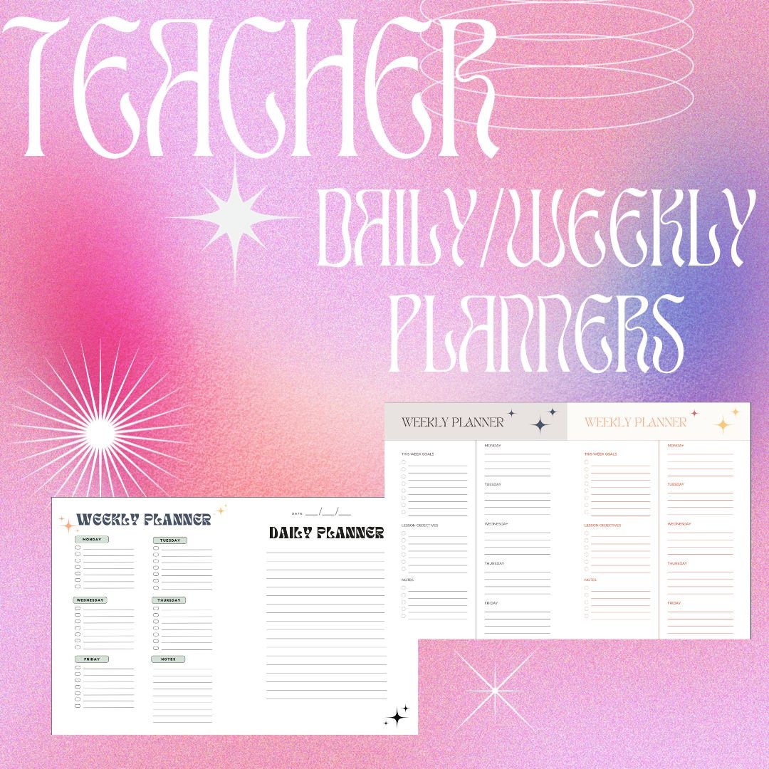 Weekly Planner, Daily Planner, Printable Planners for Teachers 13 ...