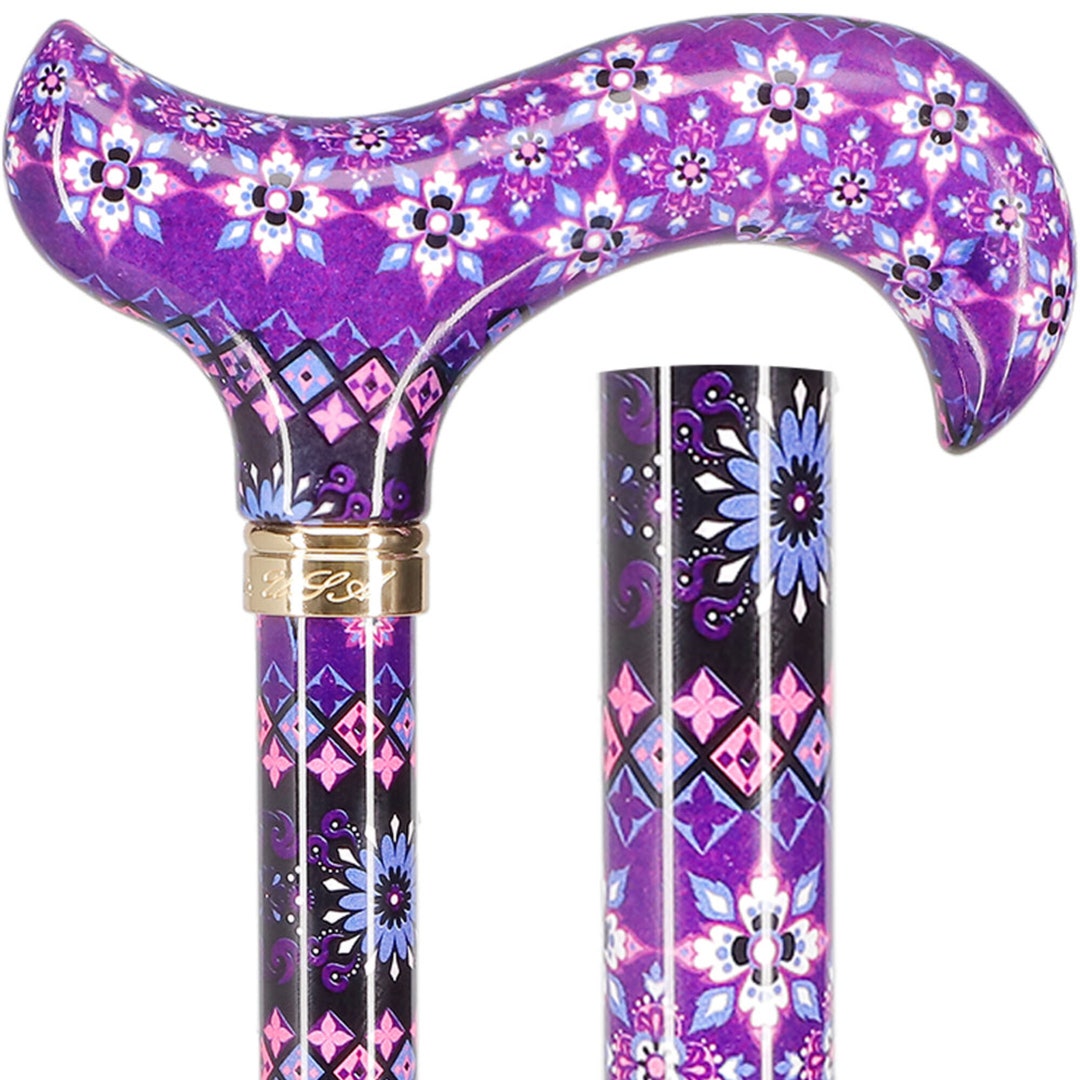 Royal RC Canes Pretty Purple Designer Adjustable Derby Walking Cane ...