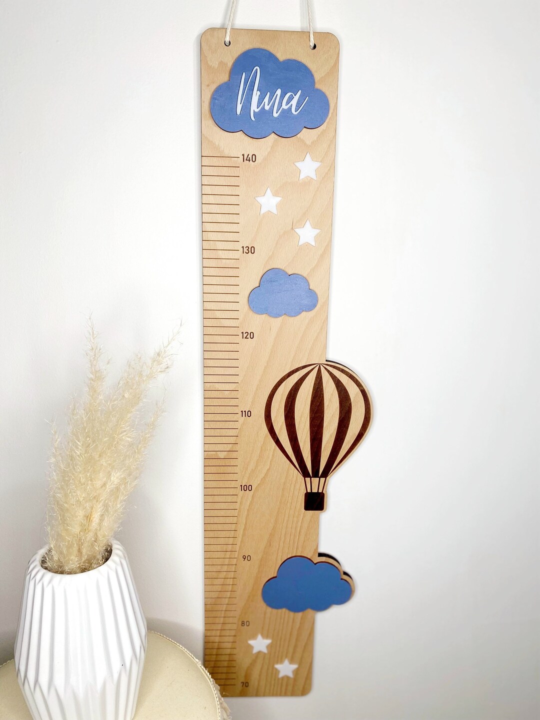 Personalized Height Chart With Hot Air Balloon, Children's Height Chart ...