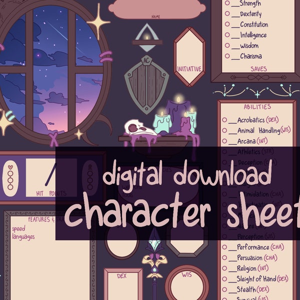 Dnd Character Sheet for Kids 5e - Etsy