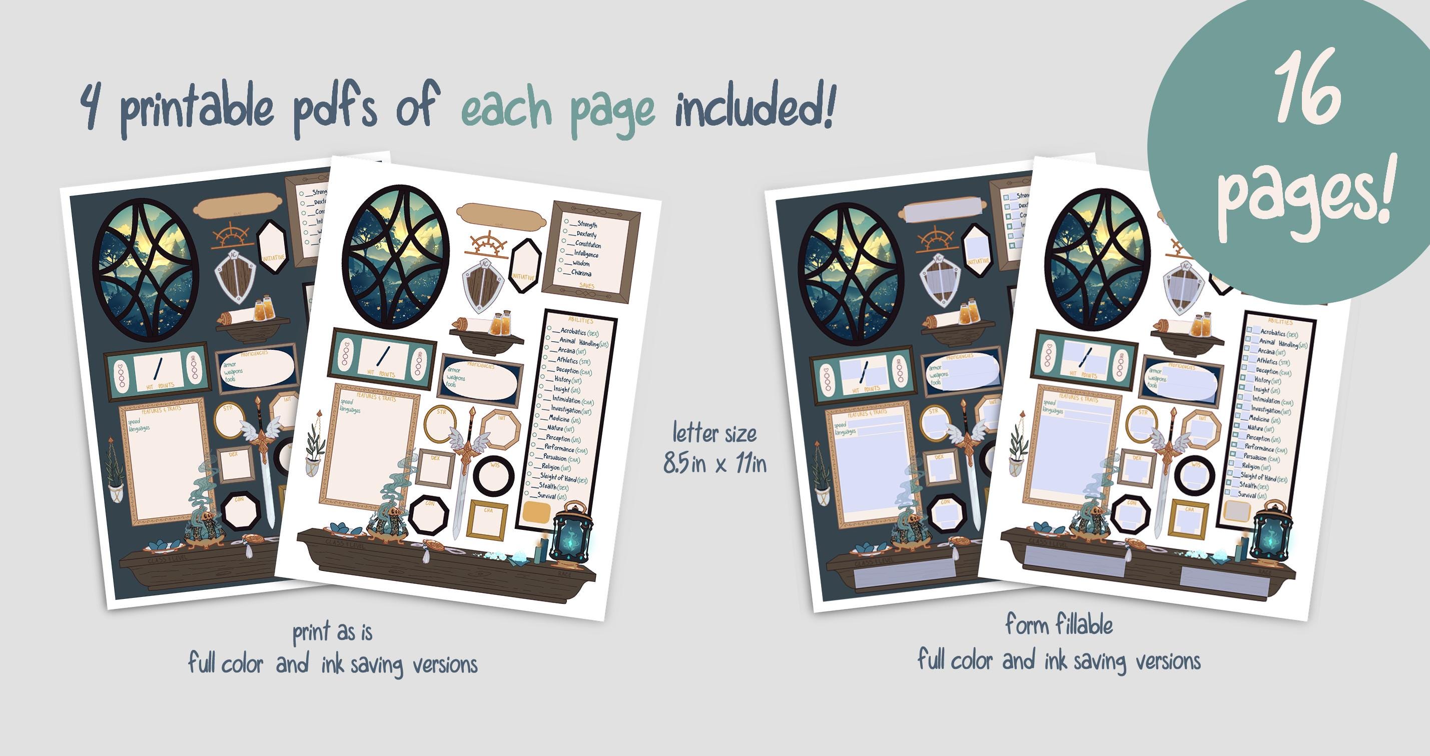 Divine Warrior Dnd 5E Character Sheet: Holy Servant Inspired Custom ...
