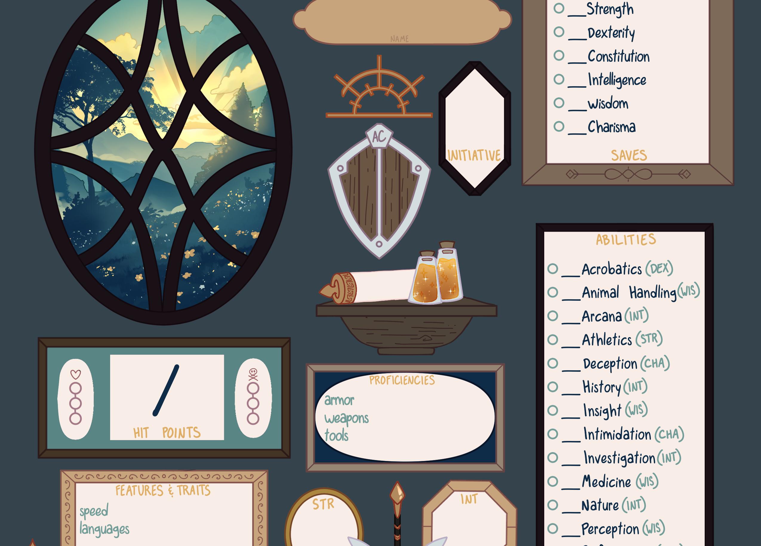 Divine Warrior Dnd 5E Character Sheet: Holy Servant Inspired Custom ...