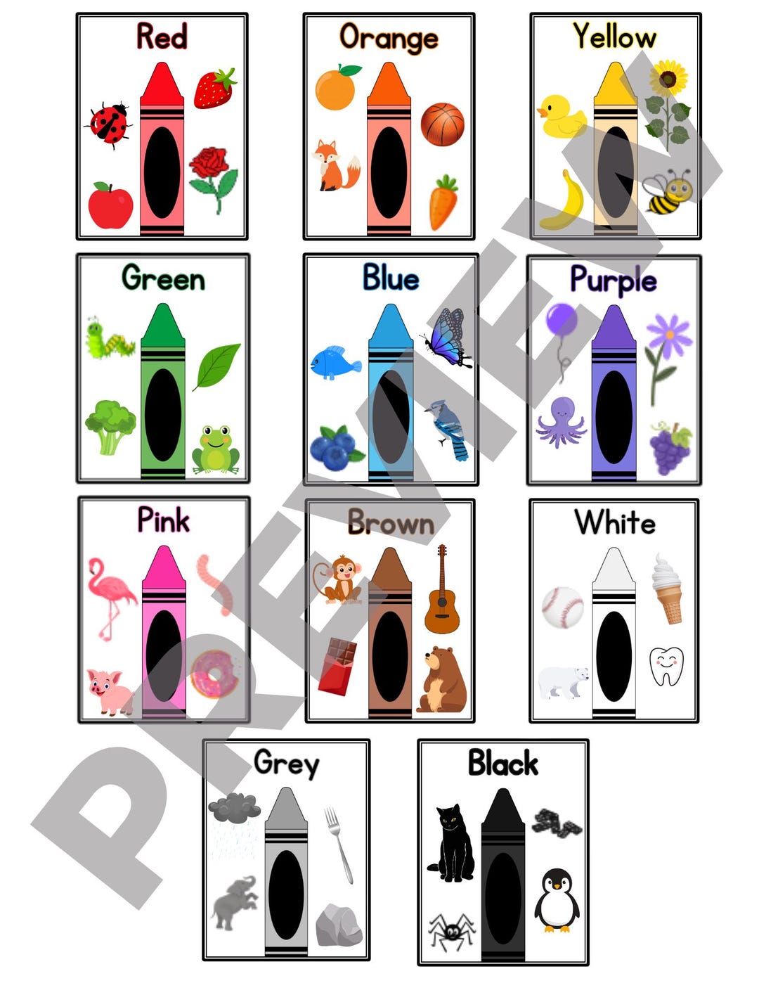 Classroom Colors Poster Set – Bright & Fun Wall Decor for Teachers ...