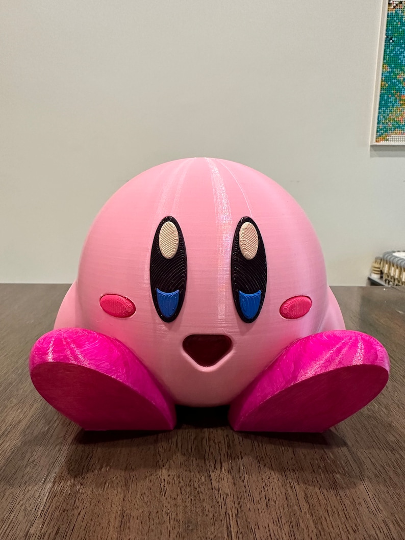 6 Inch Tall 3D Printed Kirby Figurine - Etsy