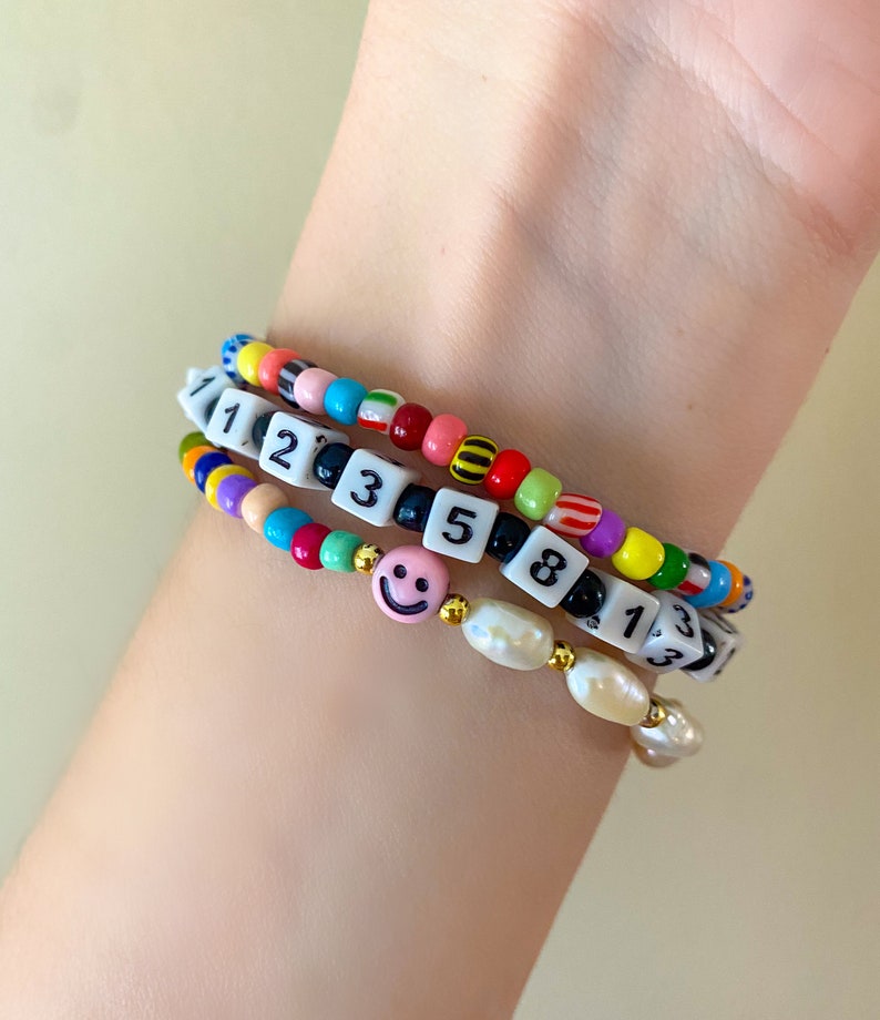 Fibonacci Sequence Bracelet: Beaded Math Gift, Customizable - Etsy