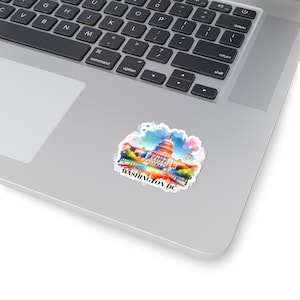 Vibrant Washington DC Travel Sticker for Scrapbooking and Travel ...