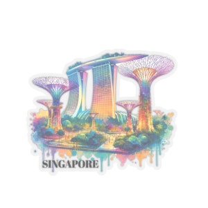 Stunning Singapore Travel Sticker for Scrapbooks and Travel Journals ...