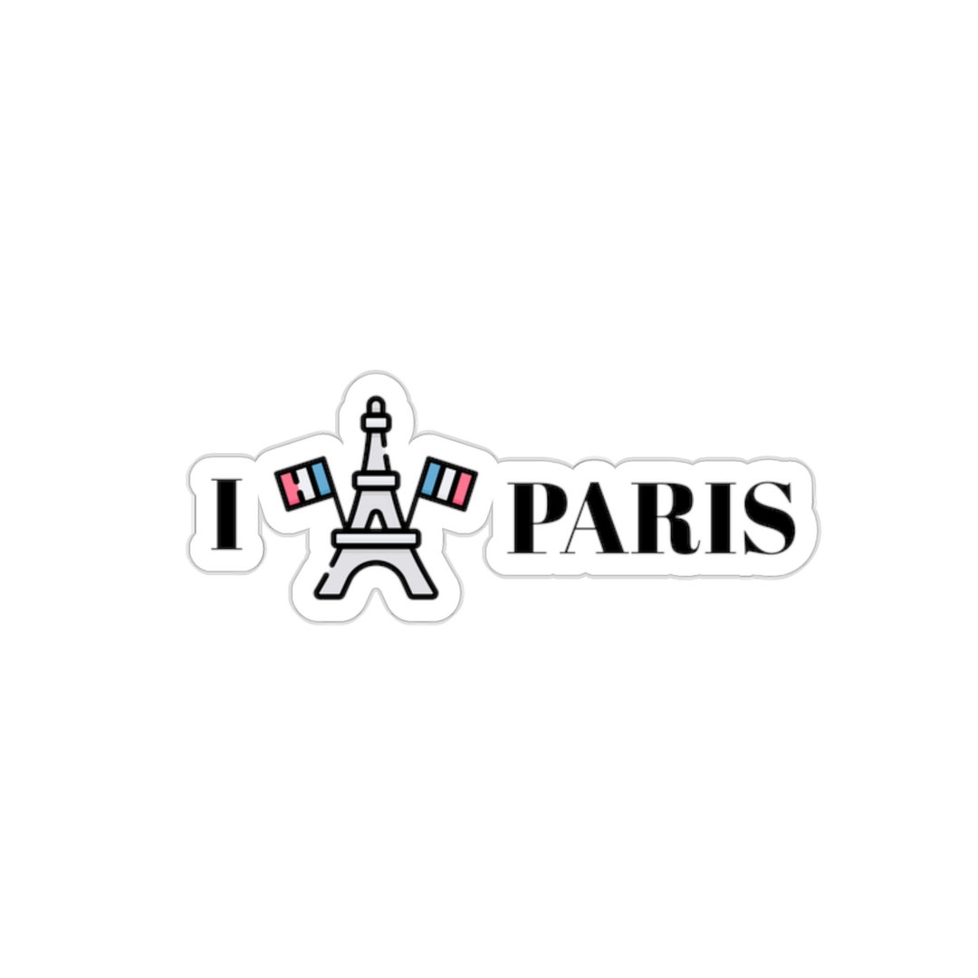 Cute I Eiffel Tower Love Paris Vinyl Travel Sticker for Travel Journals ...