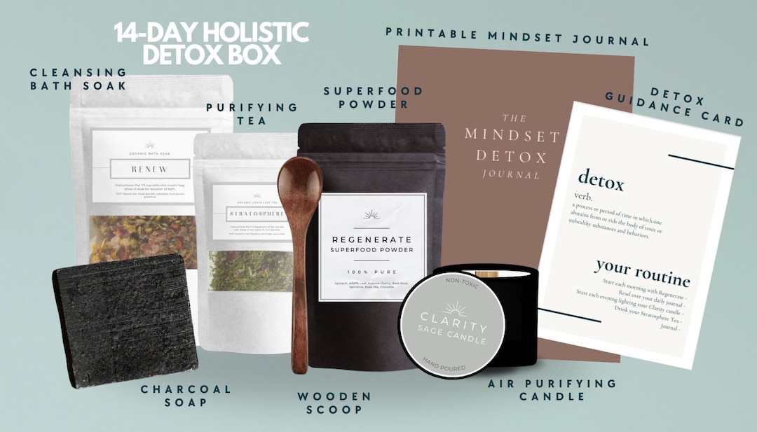 14-day Detox Box, Holistic Wellness Gift Boxes for Her, Detox Kit ...