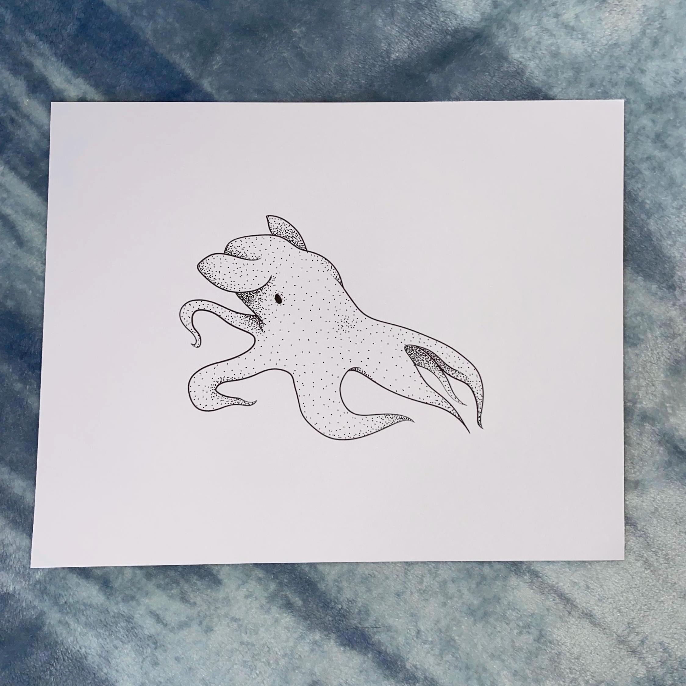 Dumbo Octopus Ocean Print - Etsy
