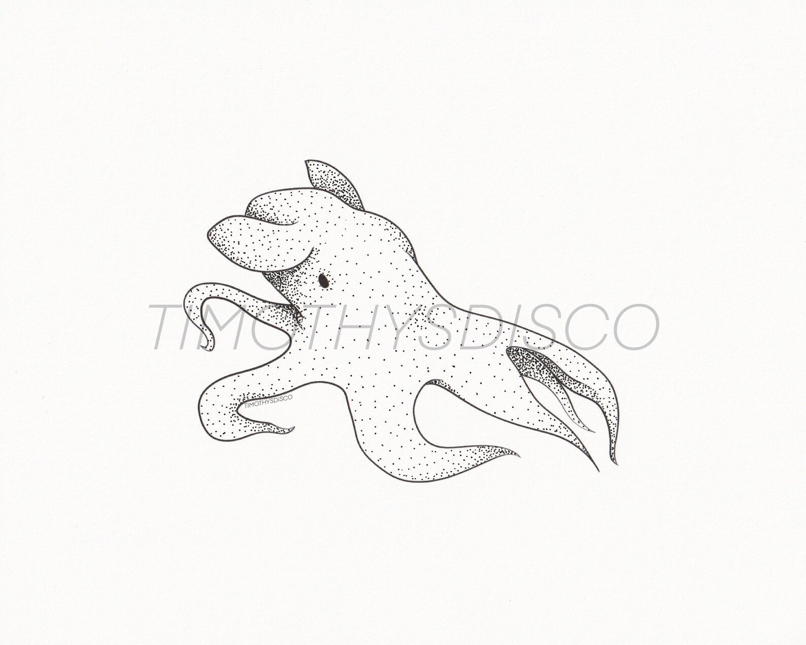 Dumbo Octopus Ocean Print - Etsy