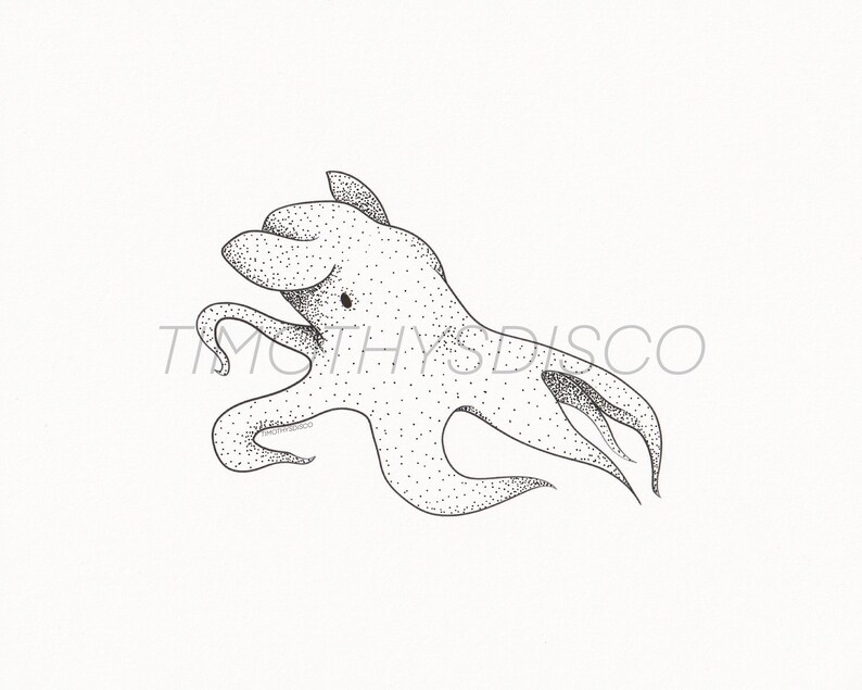 Dumbo Octopus Ocean Print - Etsy