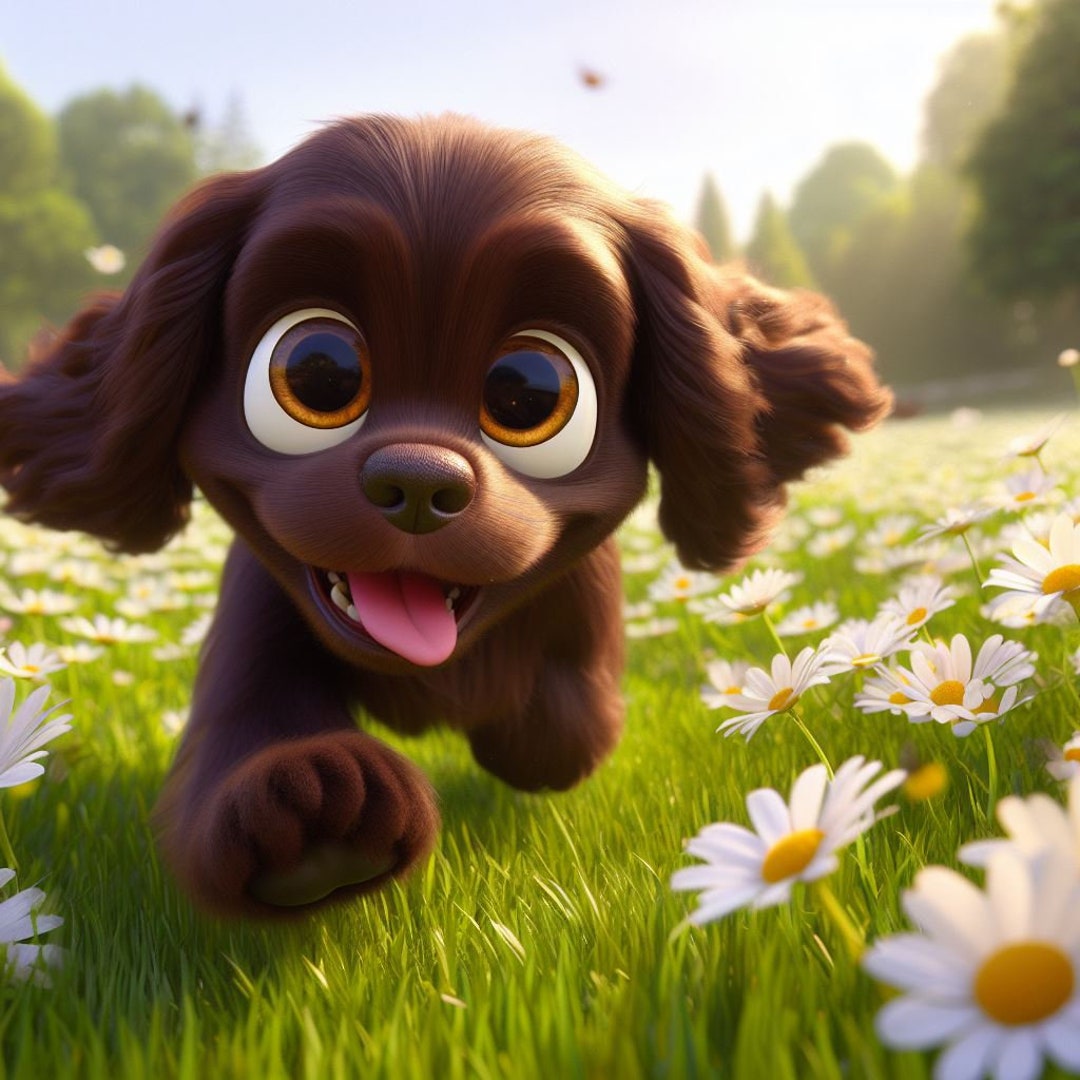 Cartoon Cocker Spaniel Poster - Etsy