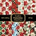 Watercolor Poinsettia Digital Paper, Christmas Floral Digital Paper ...