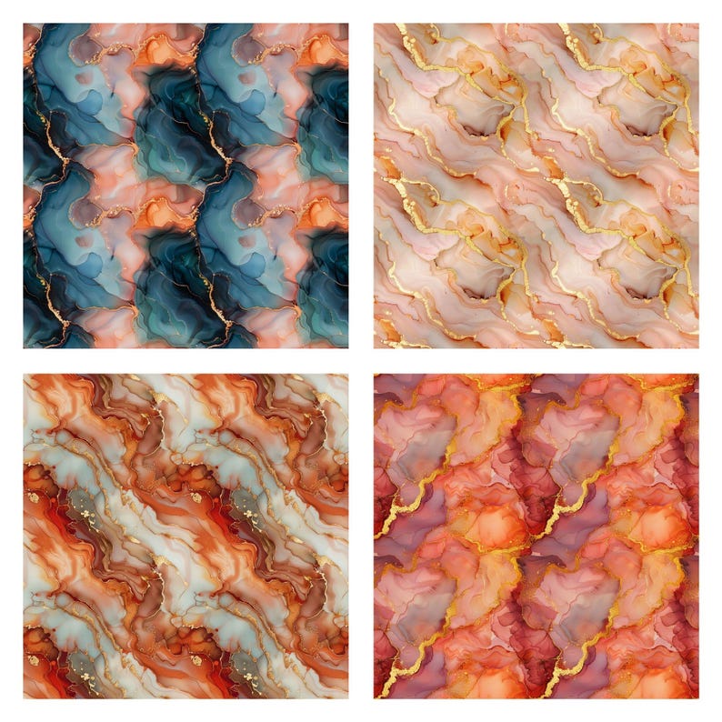 Alcohol Ink Digital Paper, Marble Background, Alcohol Ink Background ...