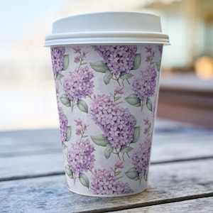 Watercolor Purple Flowers Digital Paper, Floral Pattern, Seamless ...