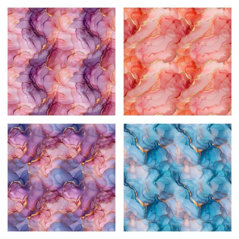 Alcohol Ink Digital Paper, Marble Background, Alcohol Ink Background ...