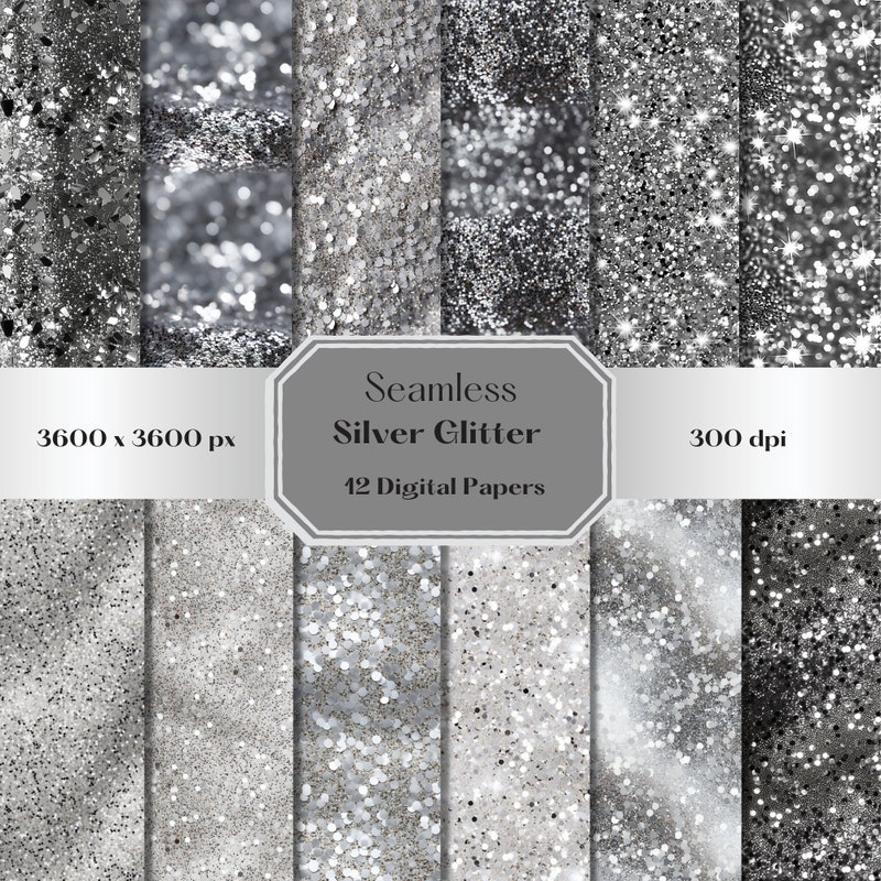 Silver Glitter - Etsy