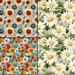 Daisy Digital Paper, Spring Floral Patterns for Scrapbooking, Seamless ...