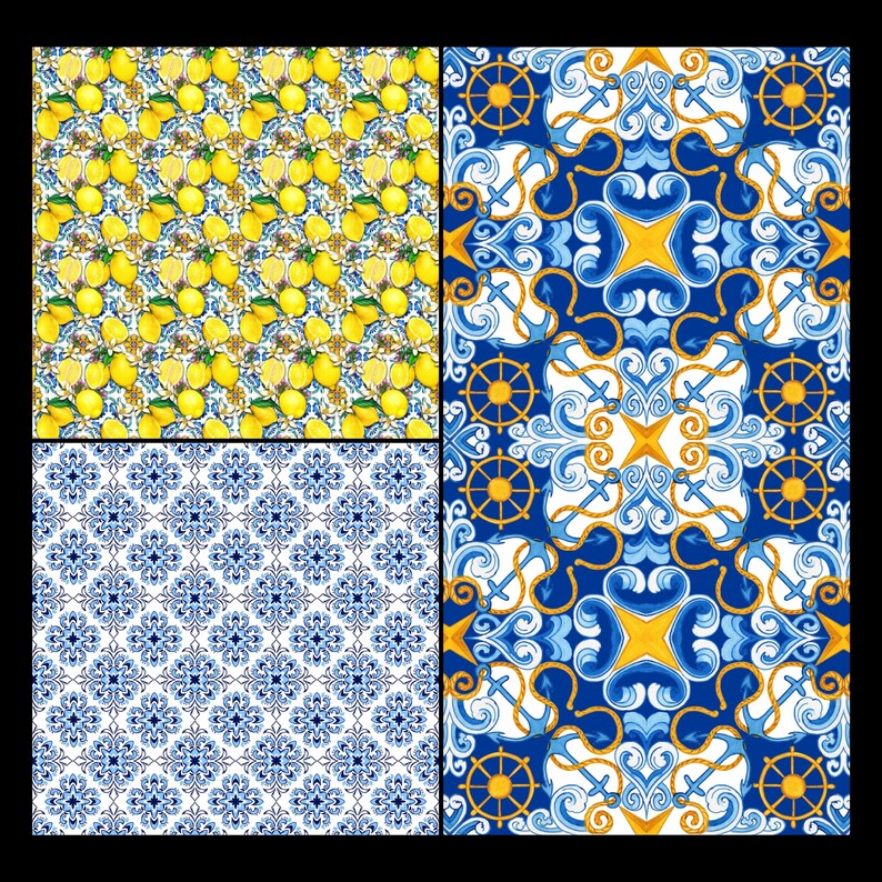Italian Tile Digital Paper, Seamless Pattern, Italian Printable ...