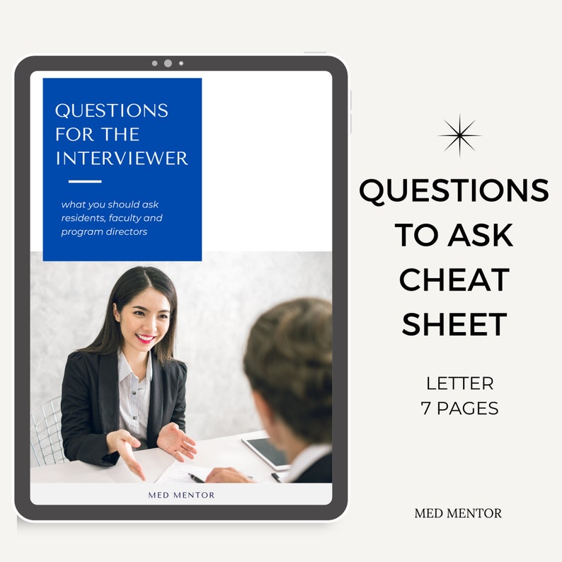 Medical Residency Interview Question Workbook and Prep Guide - Etsy