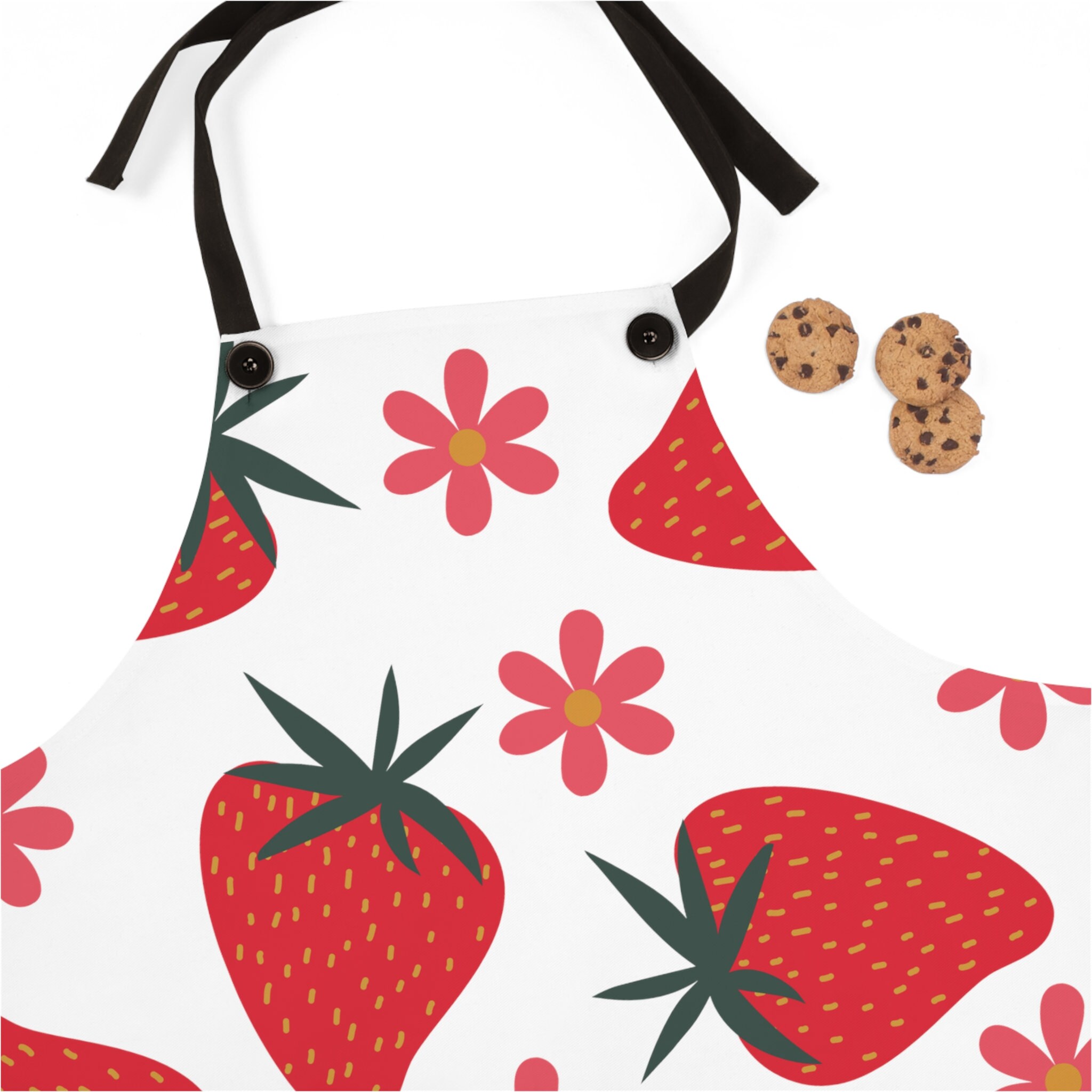 Apron, Berry Pattern, Strawberry Pattern - Etsy