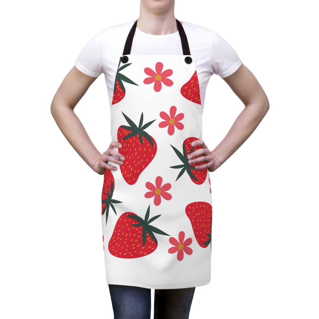 Apron, Berry Pattern, Strawberry Pattern - Etsy