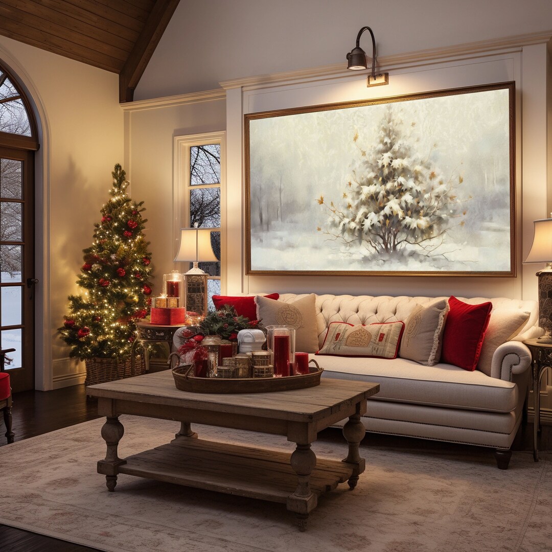 Christmas Tree Art 3 Piece Vintage Wall Art, Christmas Tree Set of 3 ...