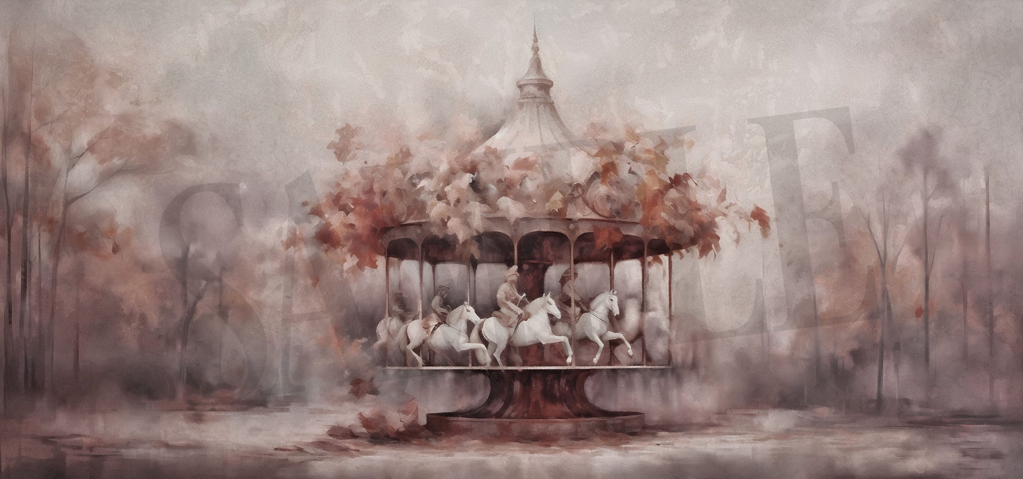 Carousel Art 3 Piece Vintage Wall Art Carousel Set of 3 - Etsy