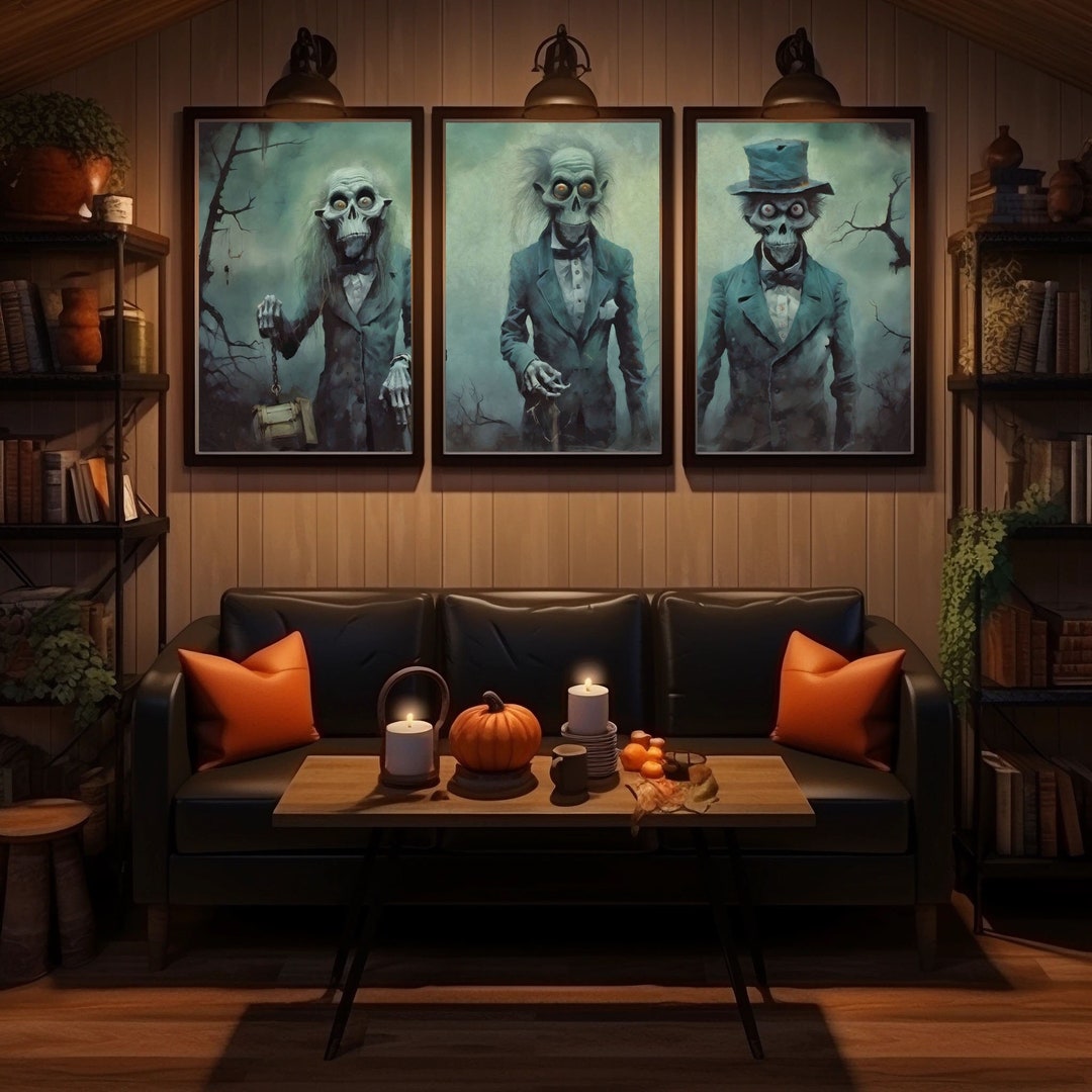 Ghost Trio 3 Piece Vintage Wall Art, Ghosts Set of 3 Prints, Ghosts ...