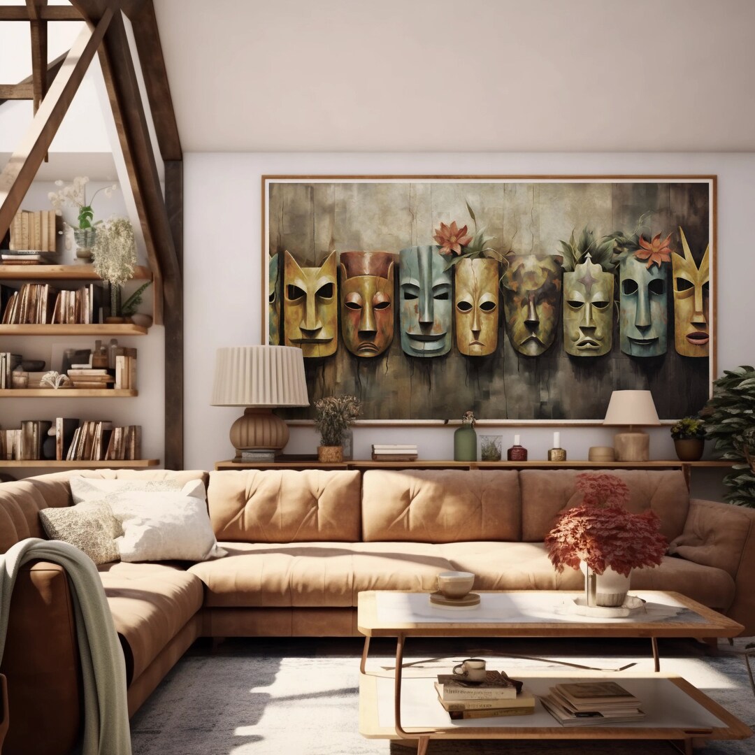 Tiki Art 3 Piece Vintage Wall Art, Tiki Set of 3 Prints, Tiki Painting ...