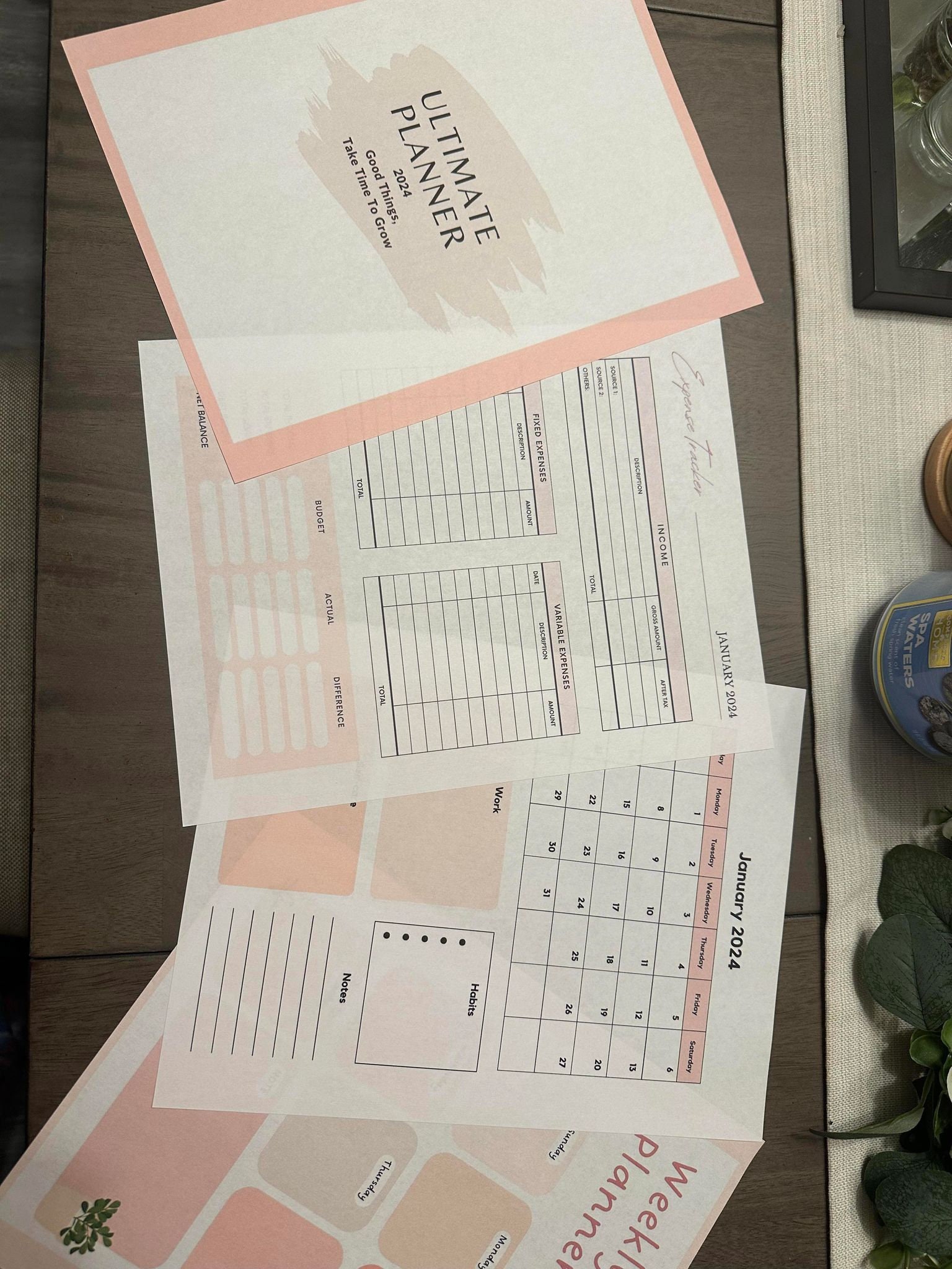 3 in 1 Ultimate Planner for 2024 Weekly Planner, Monthly Budget Planner ...