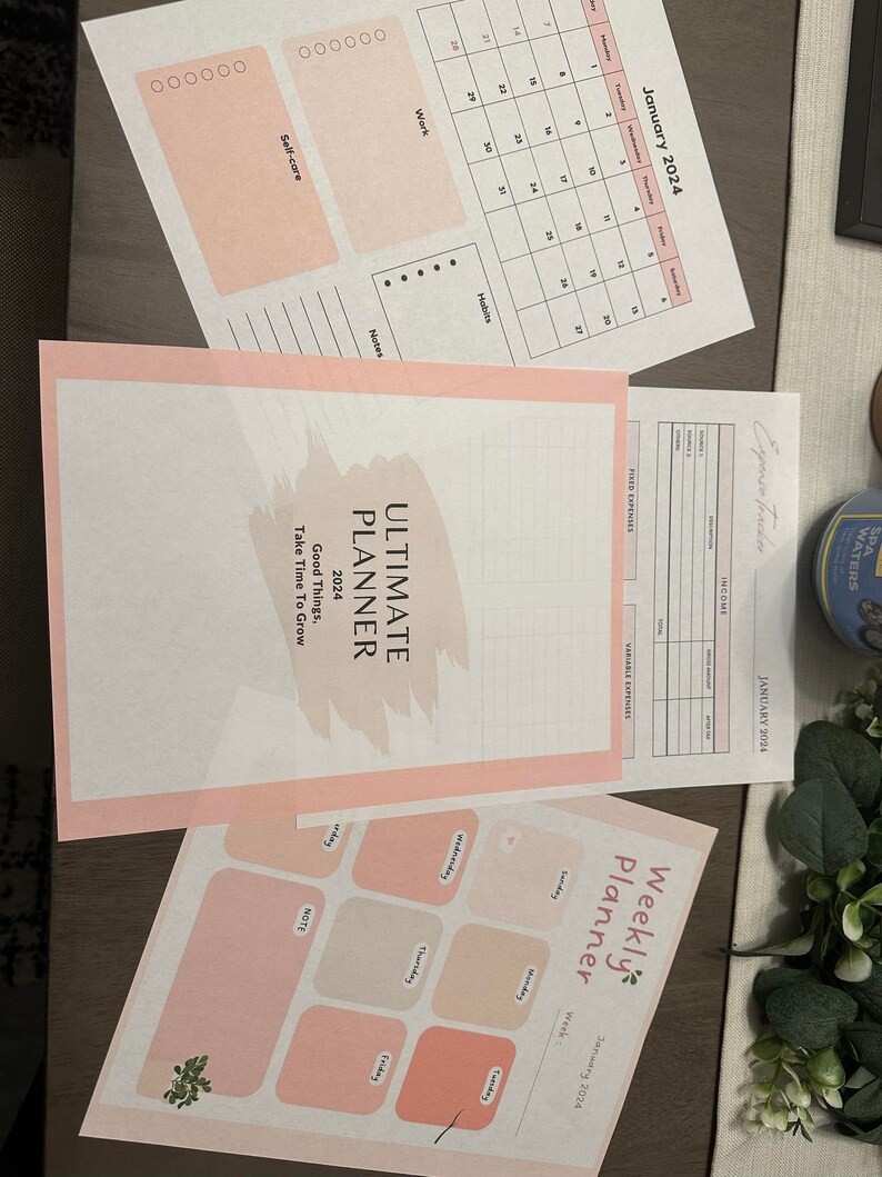 3 in 1 Ultimate Planner for 2024 Weekly Planner, Monthly Budget Planner ...