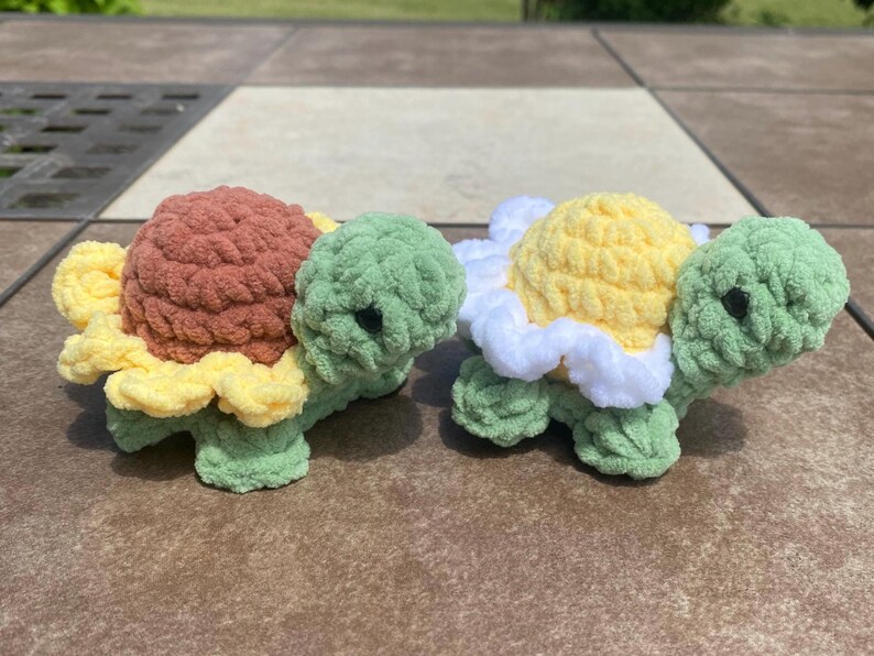 Crochet Flower Turtle - Etsy