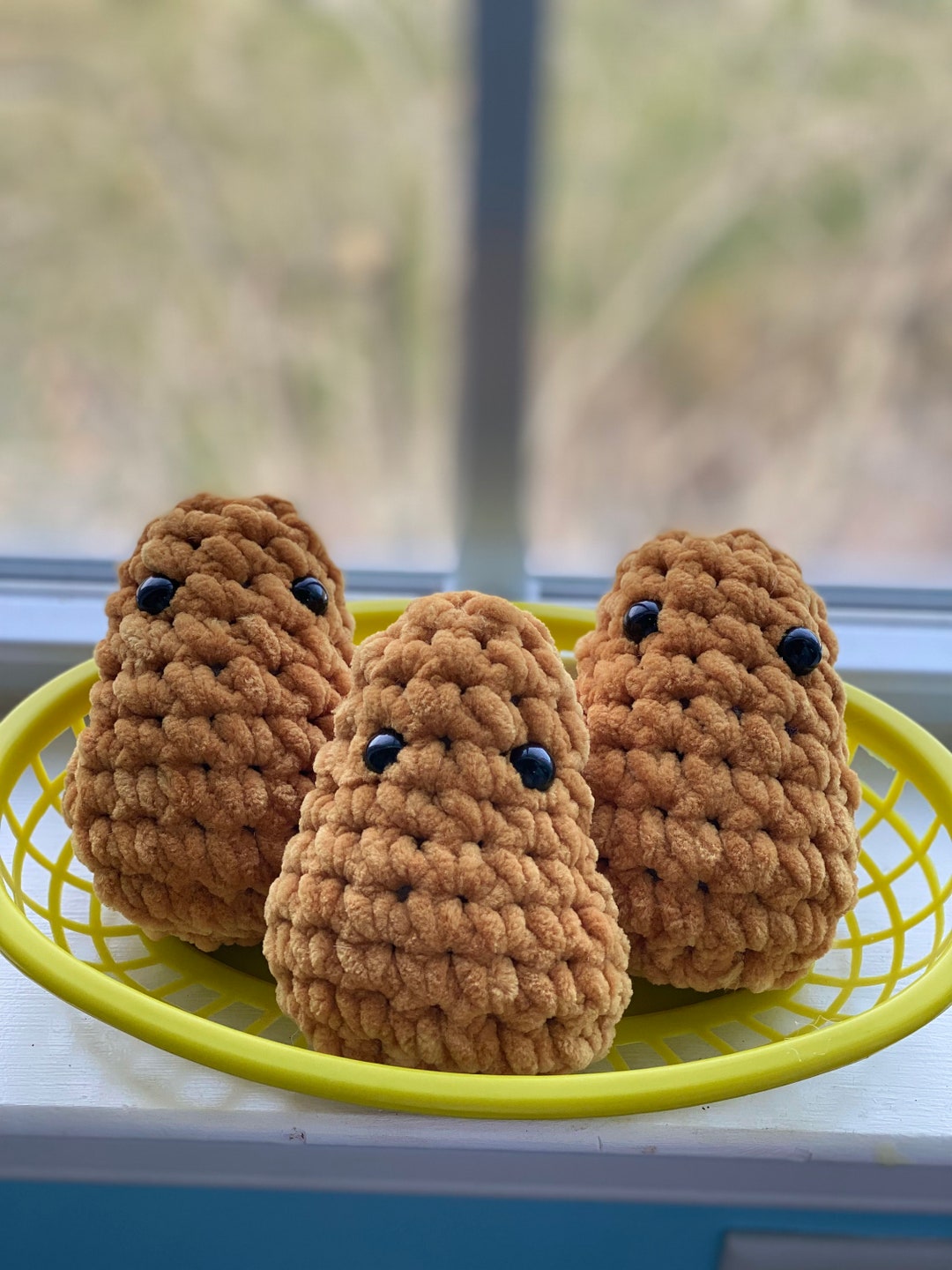 Crochet Chicken Nugget - Crocheted Chicken Nugget - Small Chicken ...