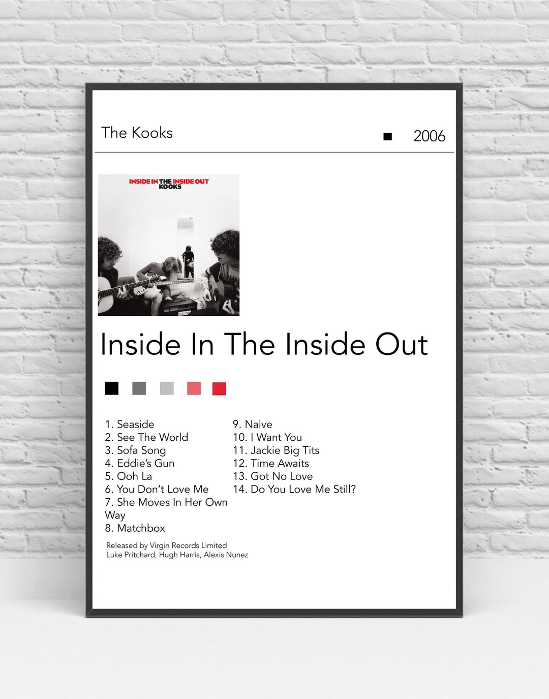 The Kooks "inside in the Inside Out" Album Poster - Etsy