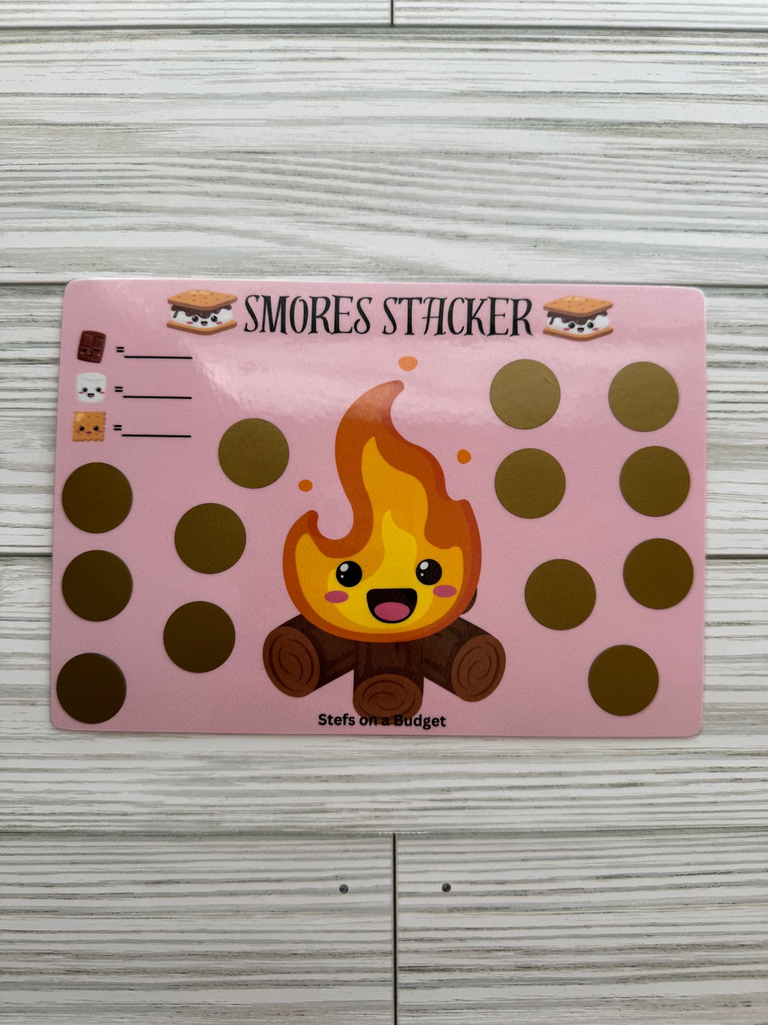 S’mores Stacker Scratch off Savings Challenge - Etsy