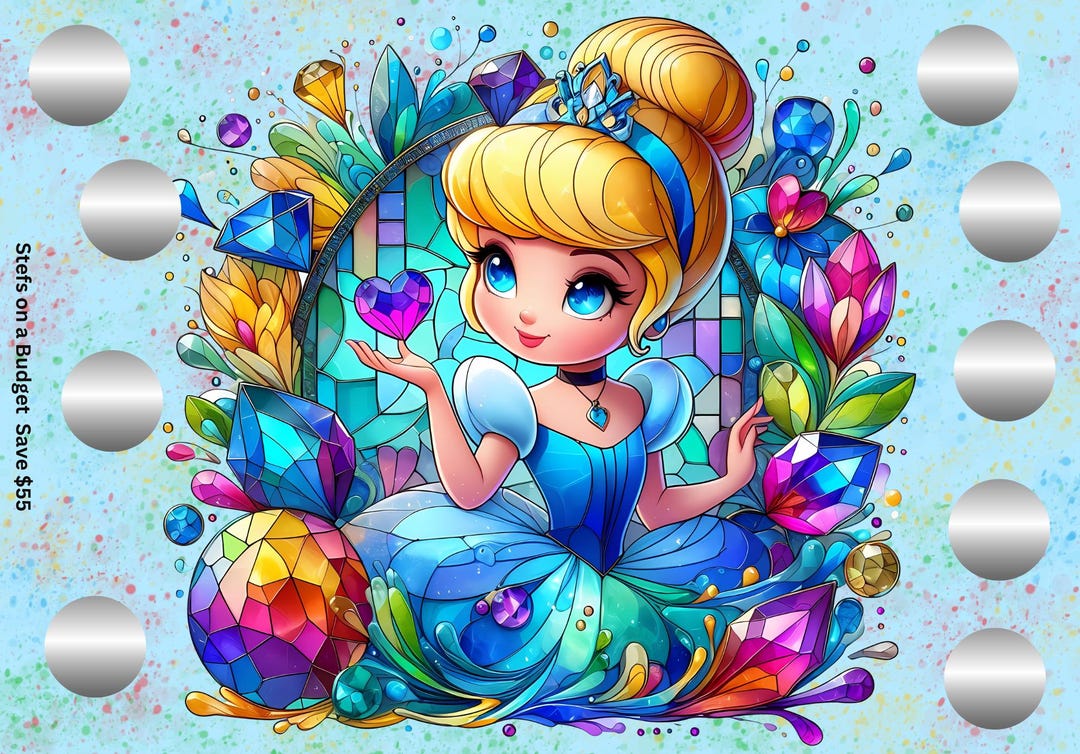 Gem Princess Scratch off Savings Challenge - Etsy
