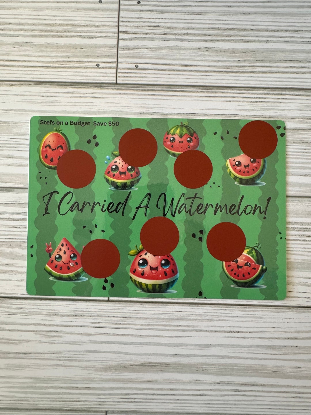 Watermelon Scratch off Savings Challenge - Etsy