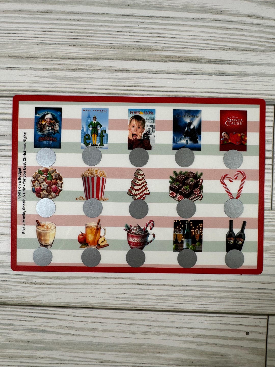 Christmas Movie Night Scratch off Savings Challenge - Etsy