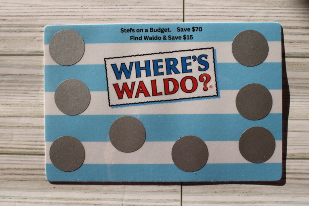 Savings Challenge Scratcher - Wheres Waldo? - Etsy