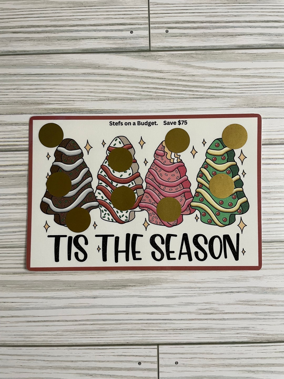 Christmas Snack Scratch off Savings Challenge - Etsy