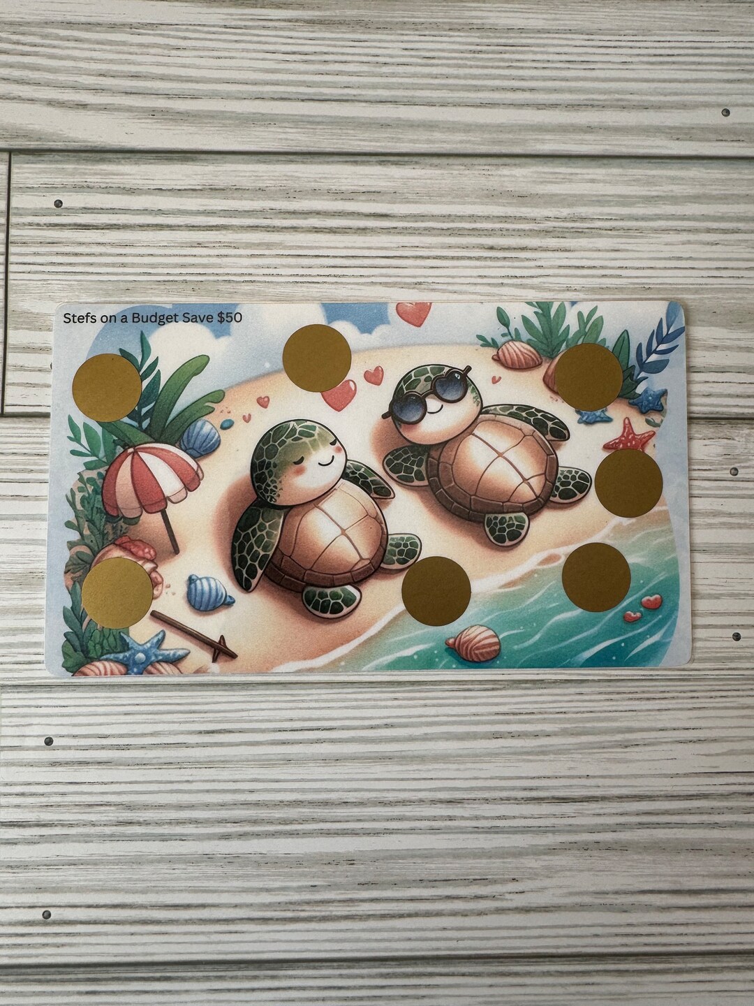 Sea Turtles Scratch off Savings Challenge - Etsy