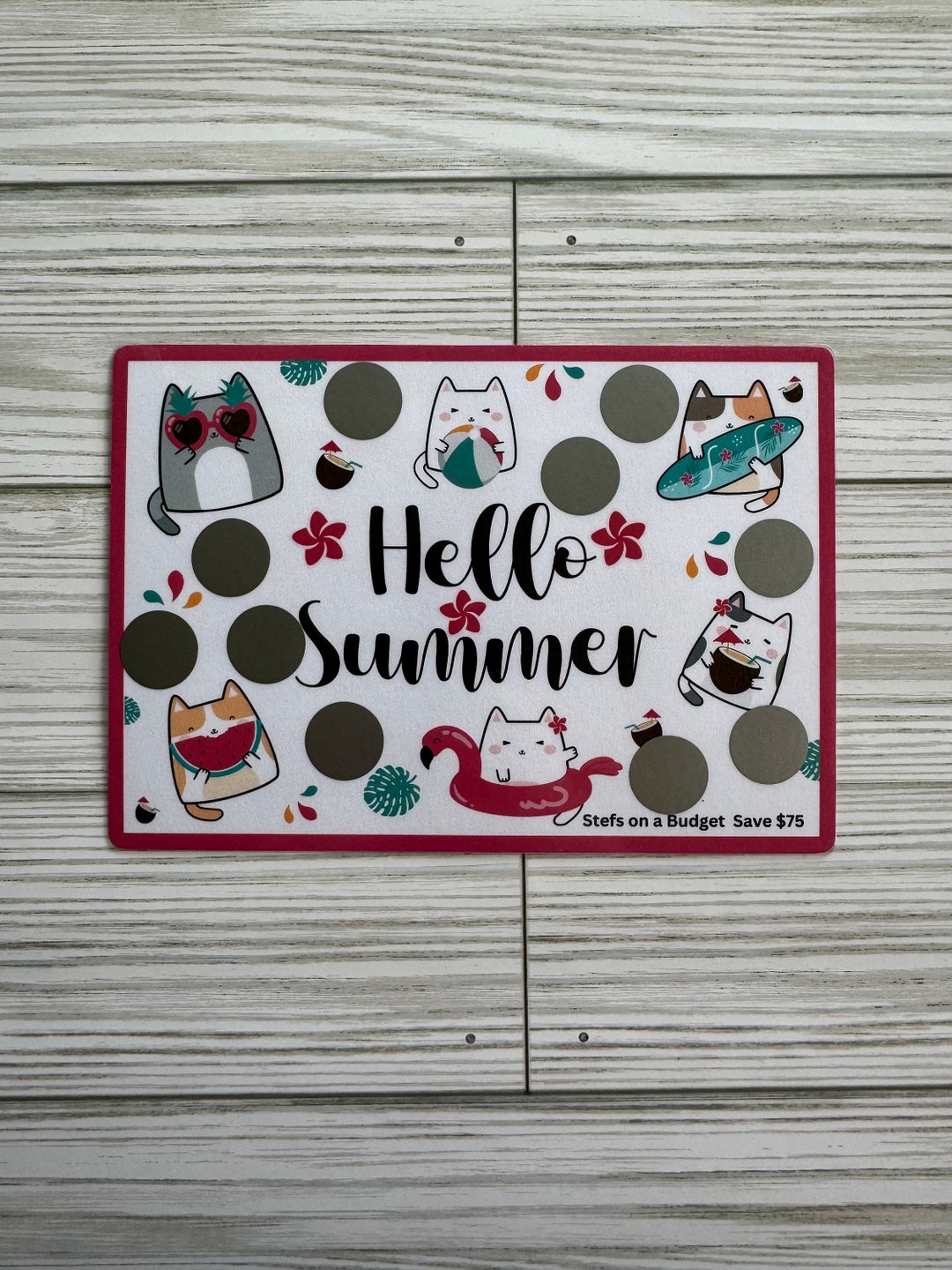 Hello Summer Scratch off Savings Challenge - Etsy