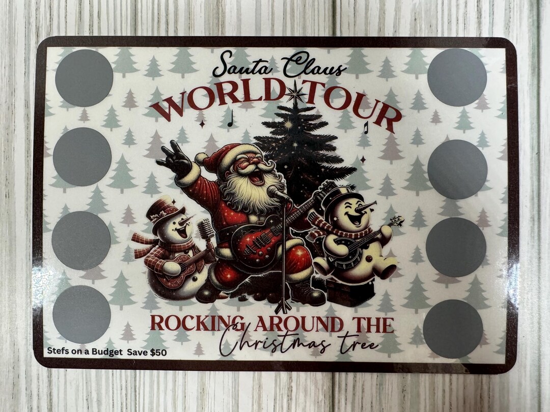 Santa World Tour! Scratch off Savings Challenge - Etsy