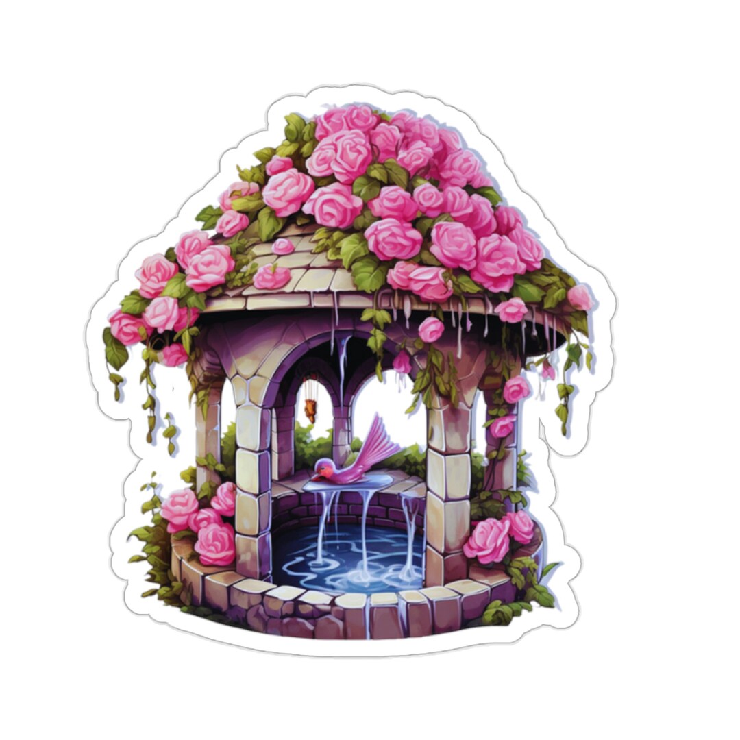 Magical Wishing Well Sticker pink A Whimsical Tribute to Snow Whites ...
