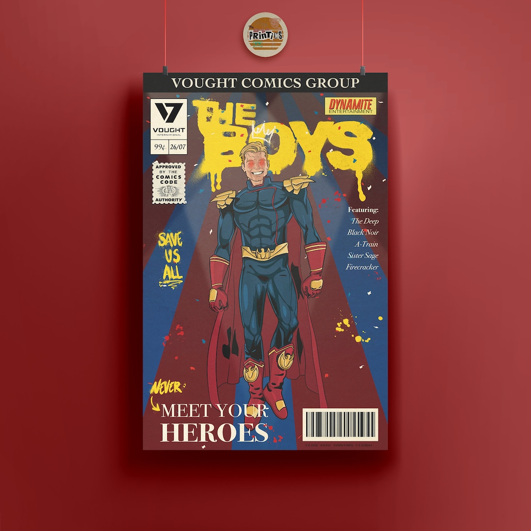 The Boys Homelander retro Comic Book Poster - Etsy UK