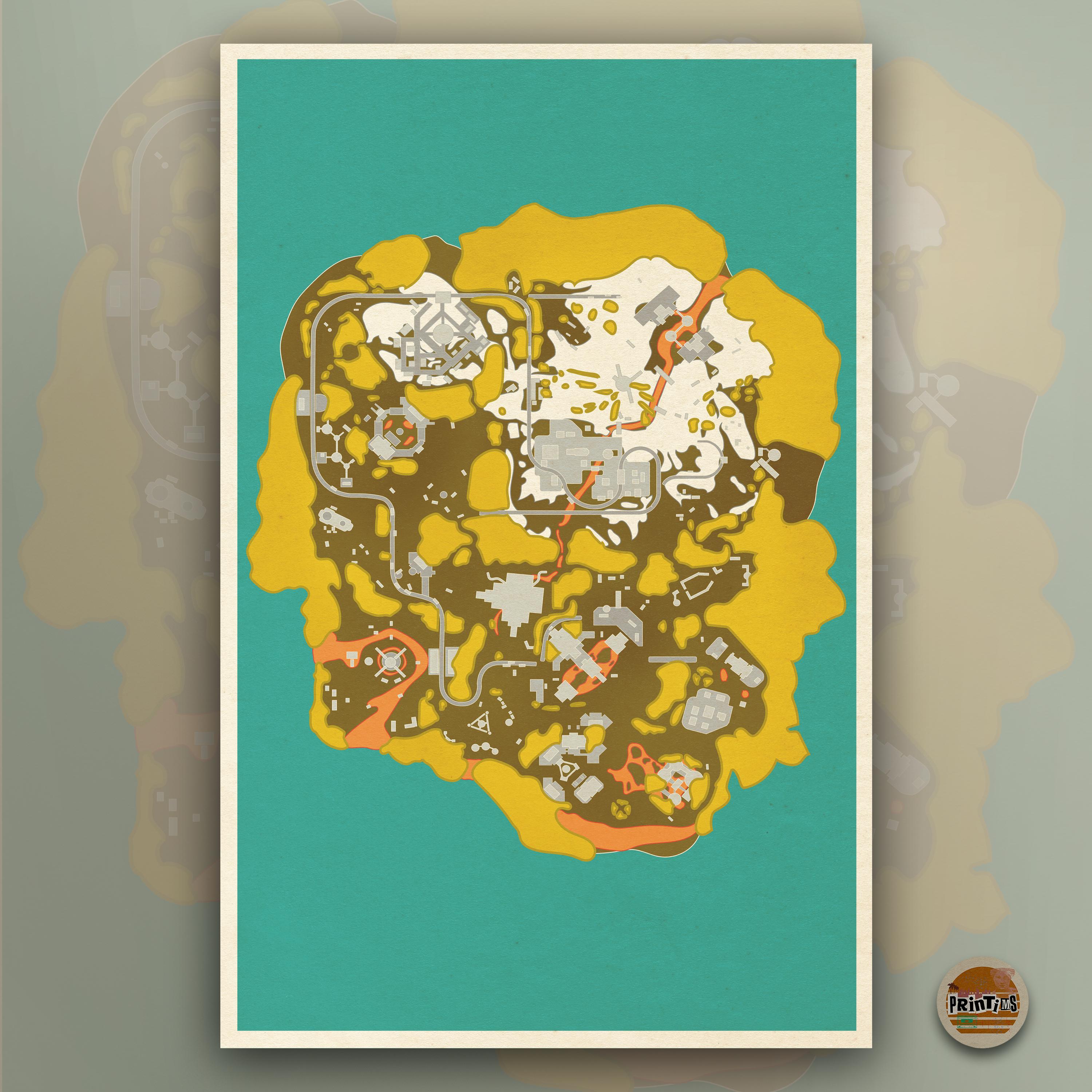 Apex Legends - Map Posters | Kings Canyon, Worlds Edge, Olympus, Storm ...