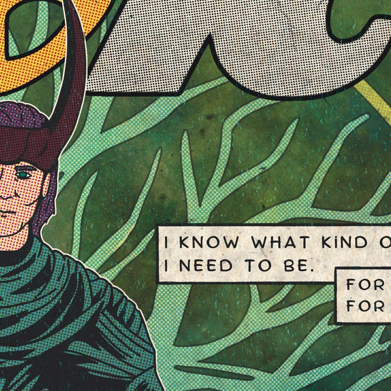 Loki | Marvel Print | Retro Poster | Comic Book | Wall Decor | - Etsy