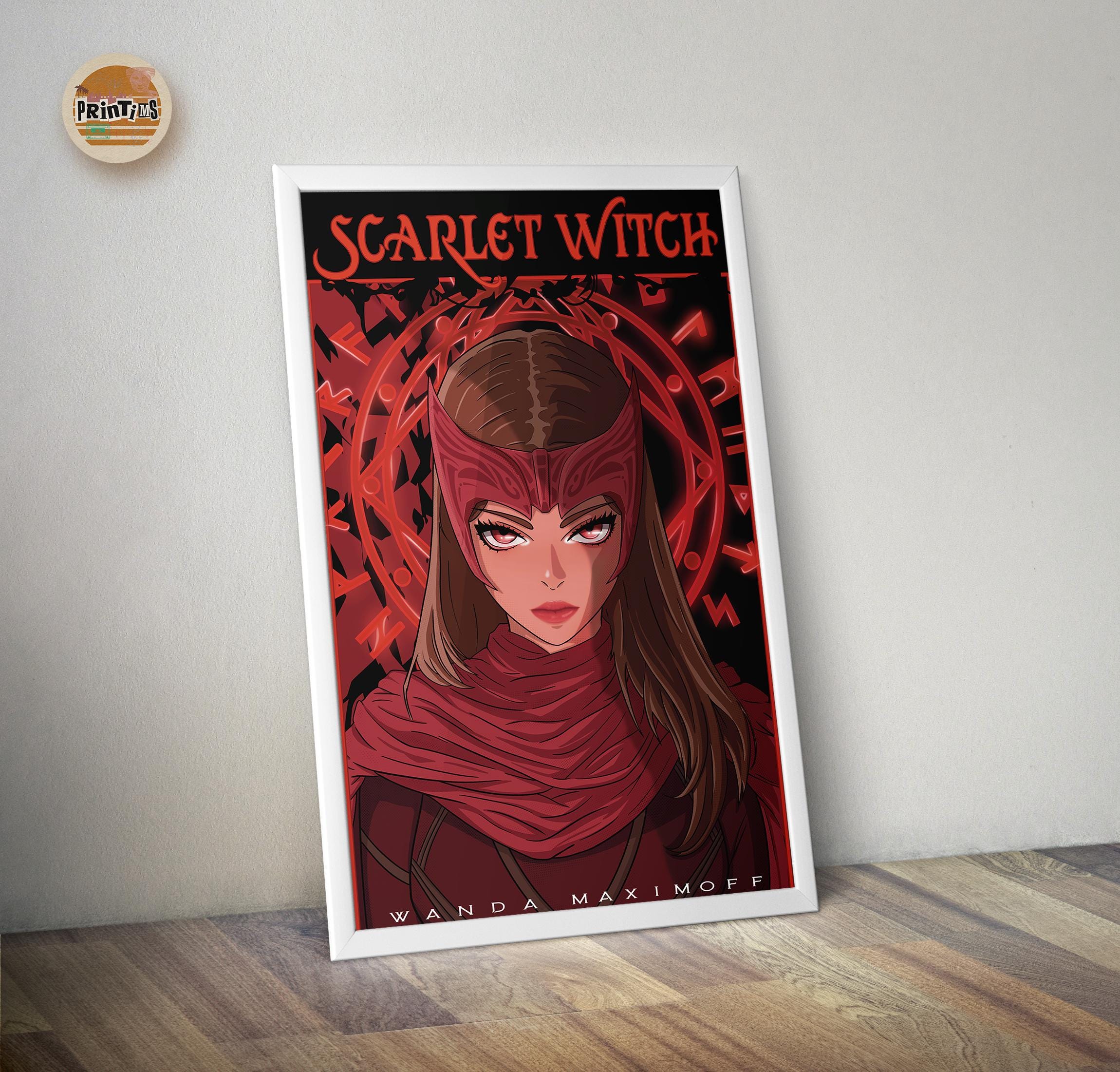 Scarlet Witch / Wanda Maximoff - Anime Style Poster - Etsy